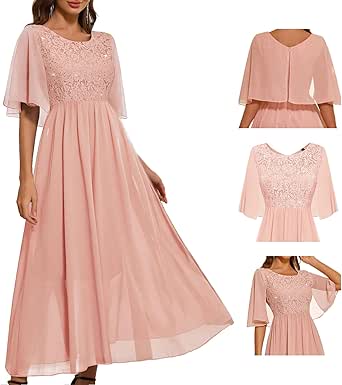 Amazon.com: COOAN Women's Wedding Guest Long Dress Cocktail Party ...