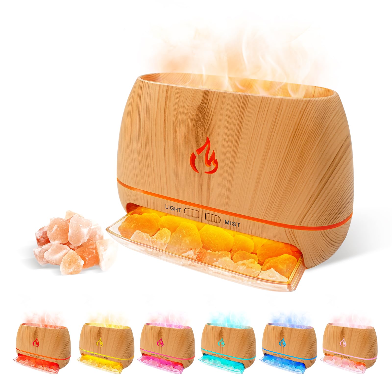 Amazon.com: WOYUOSN 3 in 1 Himalayan Salt Rock Scent Diffuser Salt Rock ...