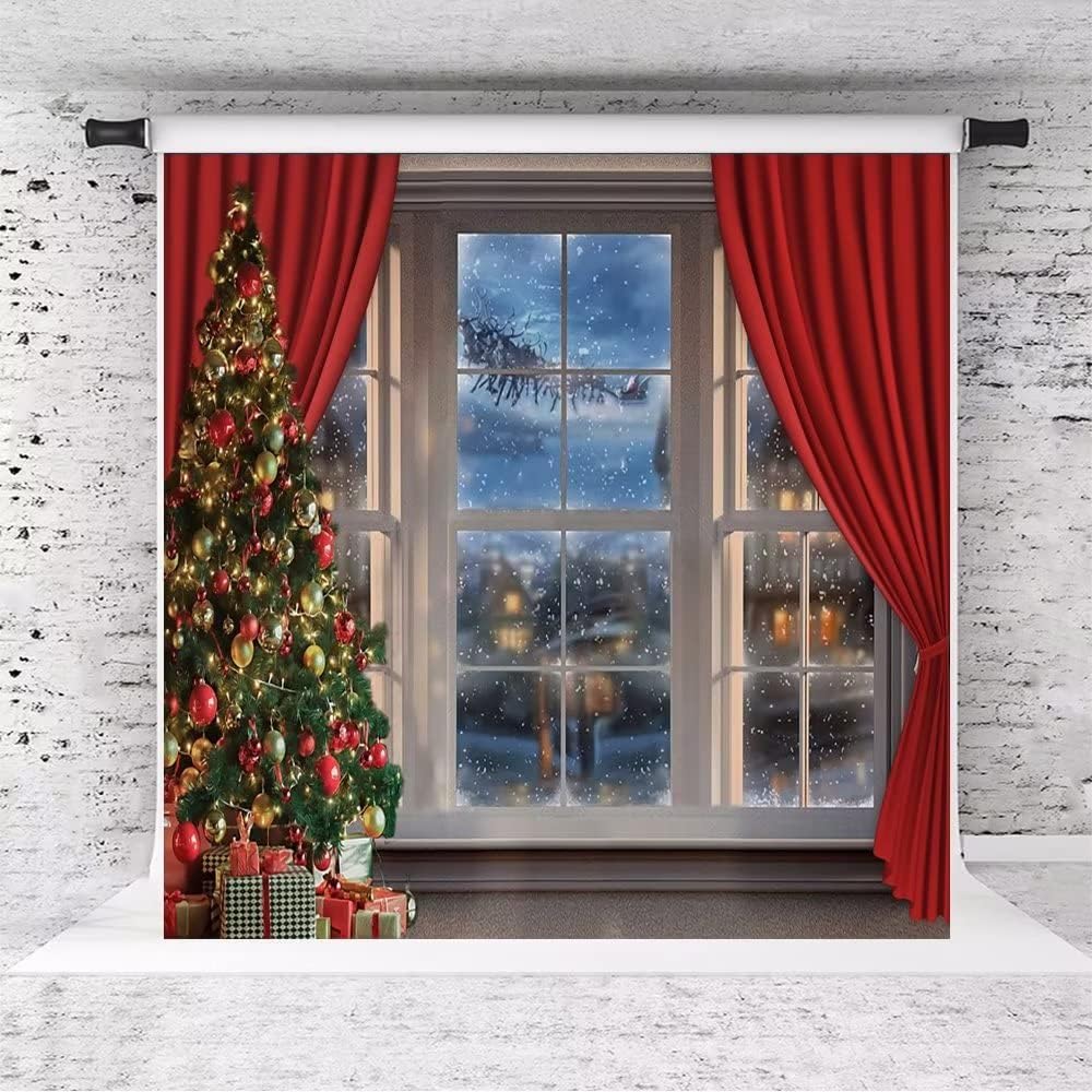 Amazon.com : Kate Happy Christmas Backdrop Xmas Window Photography ...