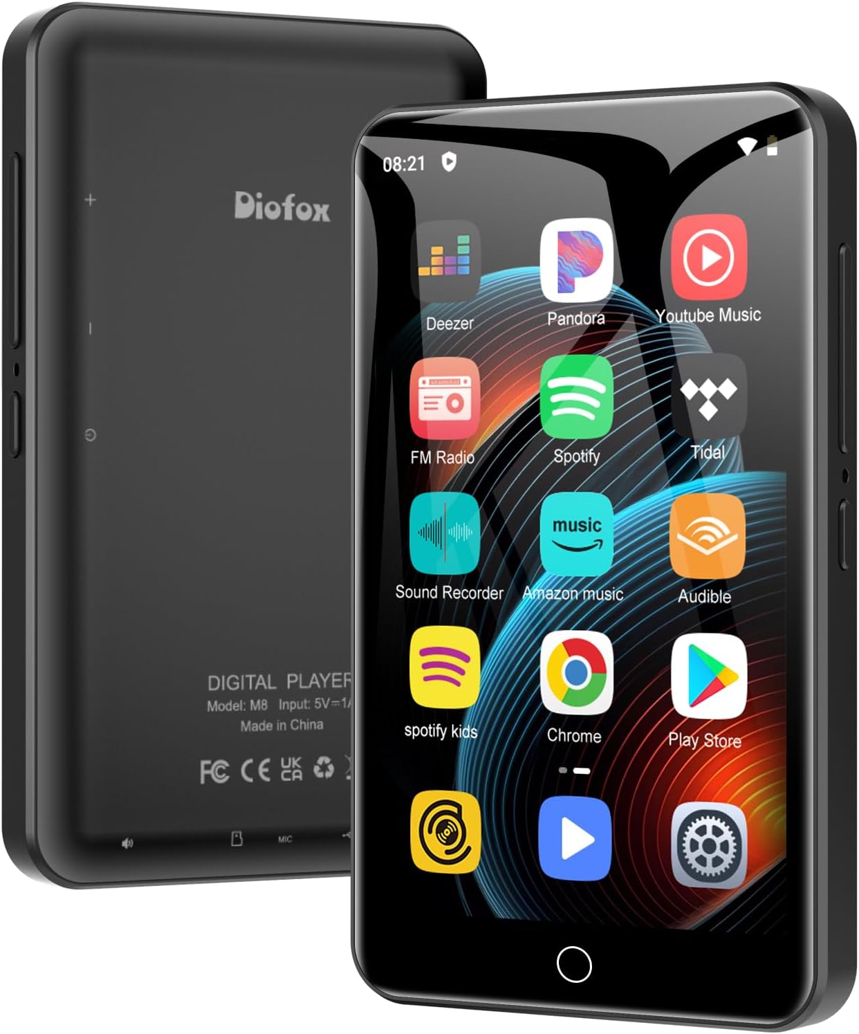 Amazon.com: Fanvace 5" 80GB MP3 Player with Bluetooth WiFi, Spotify MP3 ...