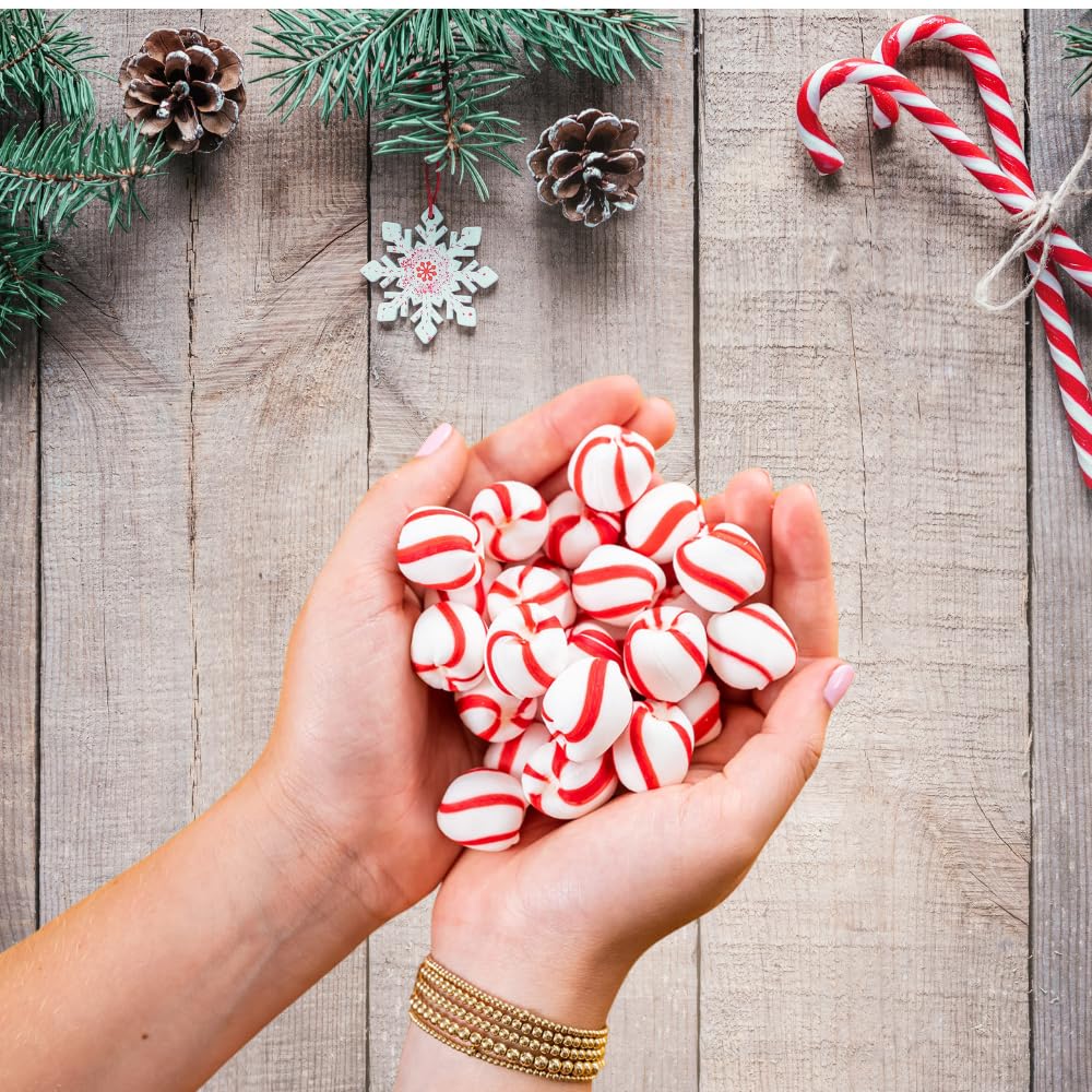 Snapklik.com : Bobs Sweet Stripes Soft Peppermint Candy Balls, 330 Count Holiday Classic ...