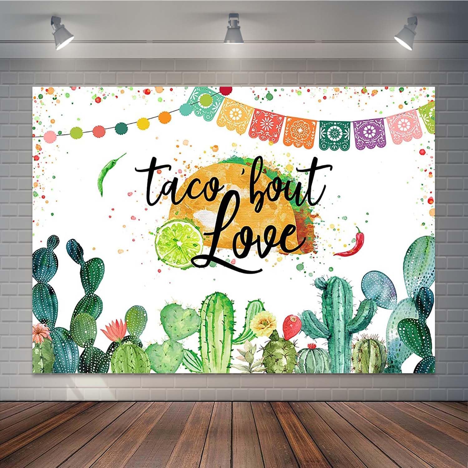 Amazon.com : Avezano Taco Bout Love Bridal Shower Backdrop Mexican ...