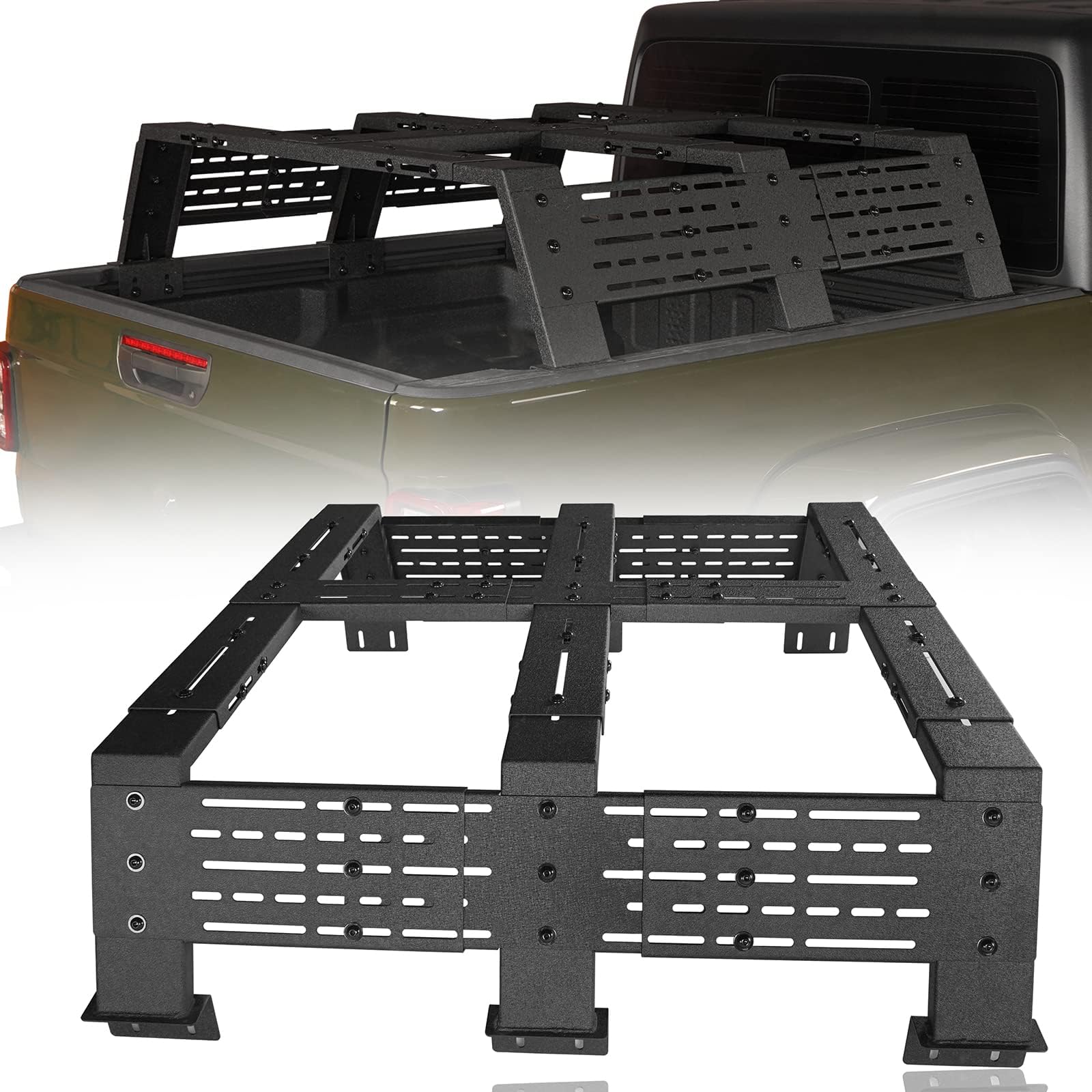 Amazon.com: JOYTUTUS Full Size Truck Bed Rack, Overland Bed Racks for ...