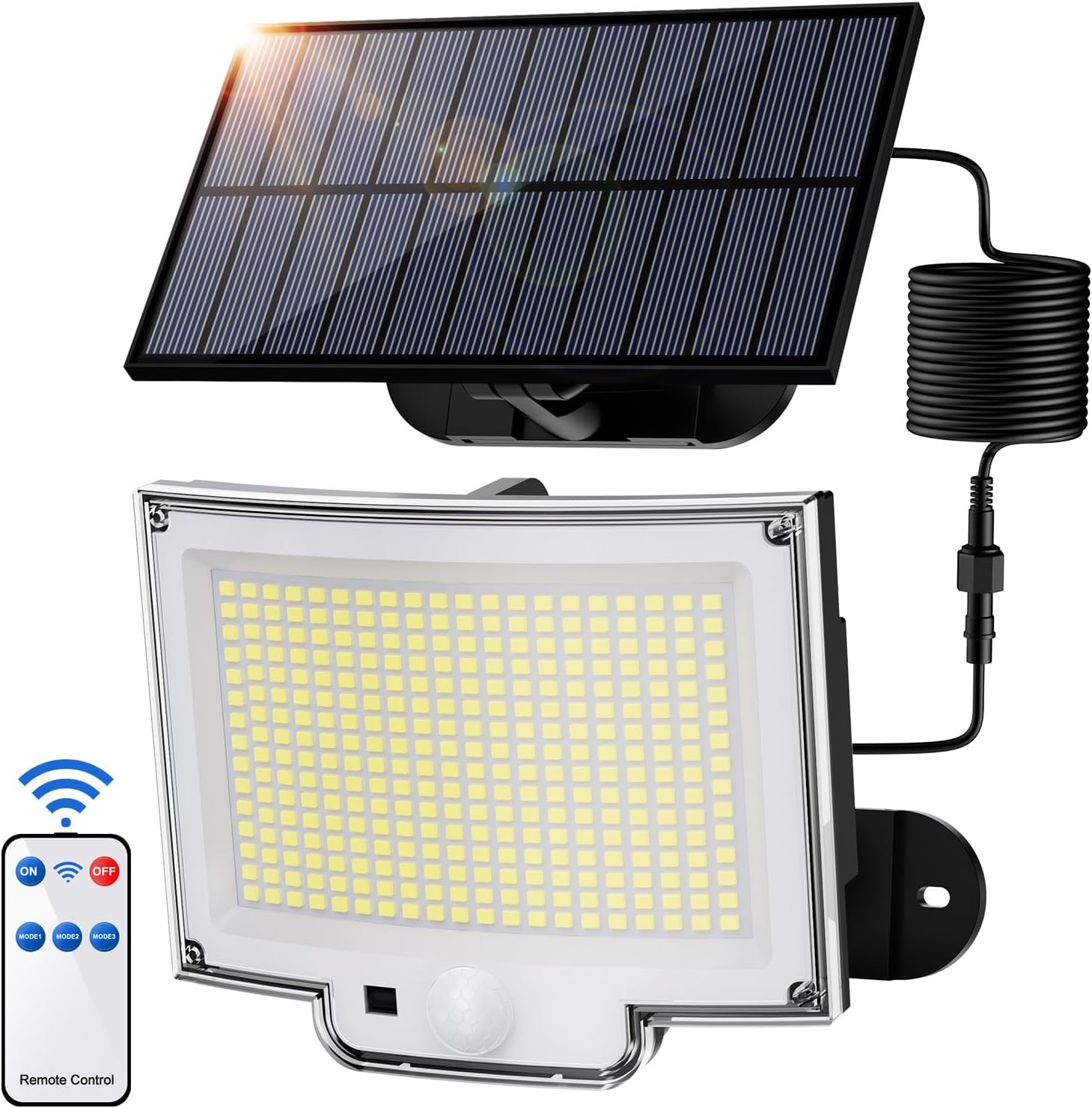 SIGRILL 318 LED Lampe Solaire Extérieur Détecteur de Mouvement, 3000LM ...