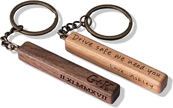 Custom 4 Sided Keychain, Personalized Key Chain with Name, Message ...