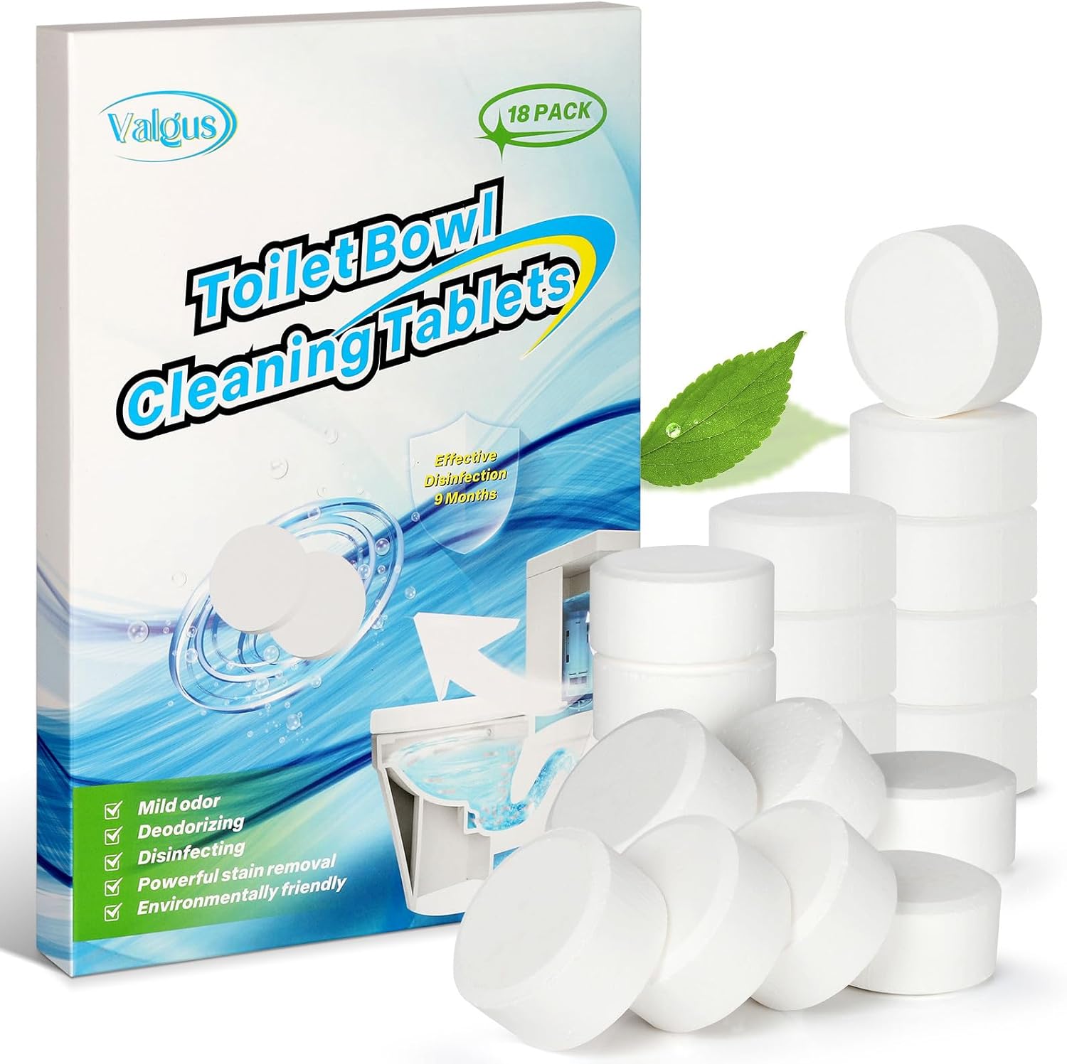 Amazon.com: Valgus Toilet Tank Cleaner Tablets: Automatic Toilet Tank ...