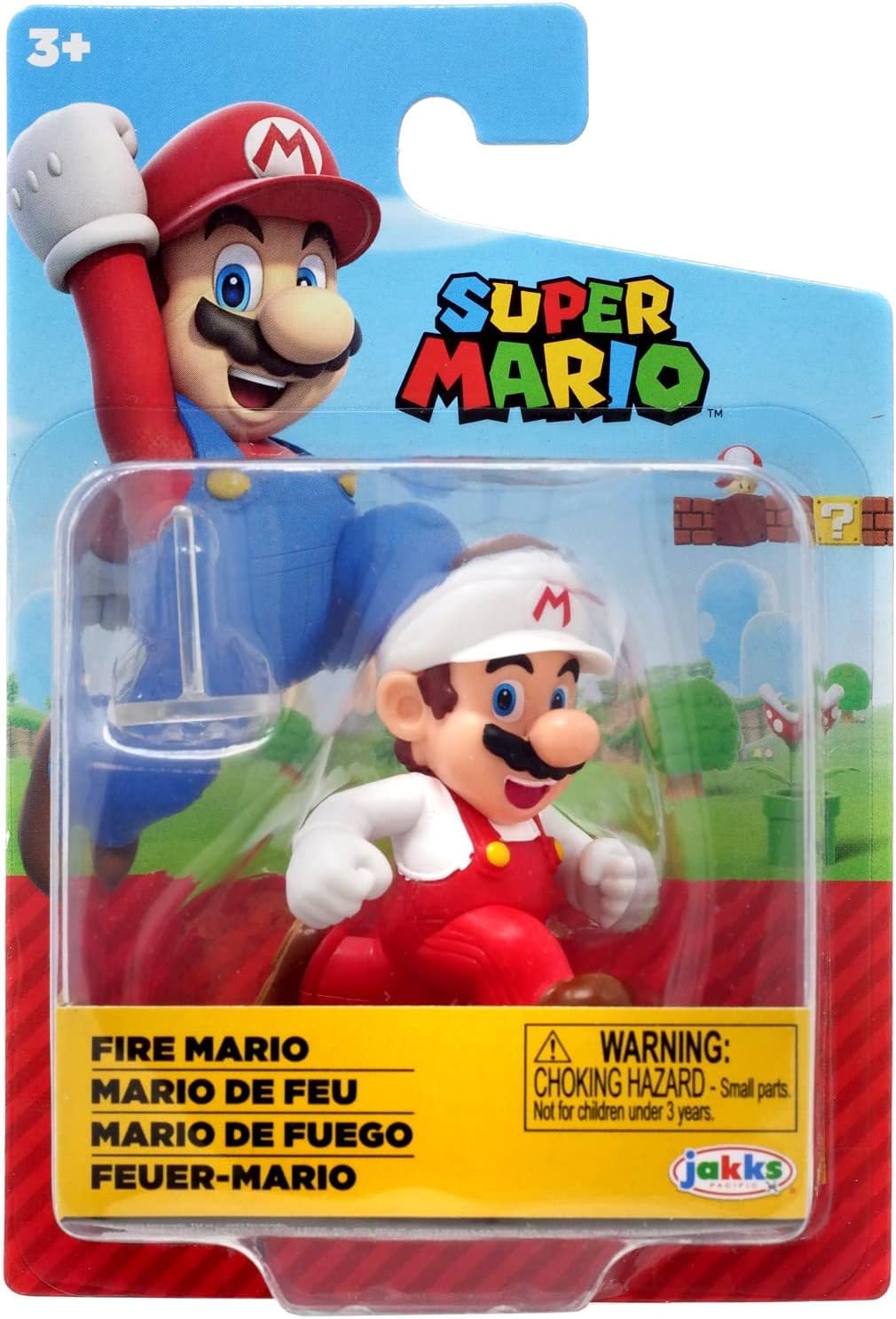 Amazon.com: SUPER MARIO Action Figure 2.5 Inch Fire Mario Collectible ...