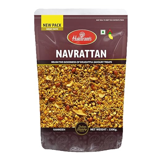 Haldirams Namkeen - Navrattan, 200g + 20g : Amazon.in: Grocery & Gourmet Foods