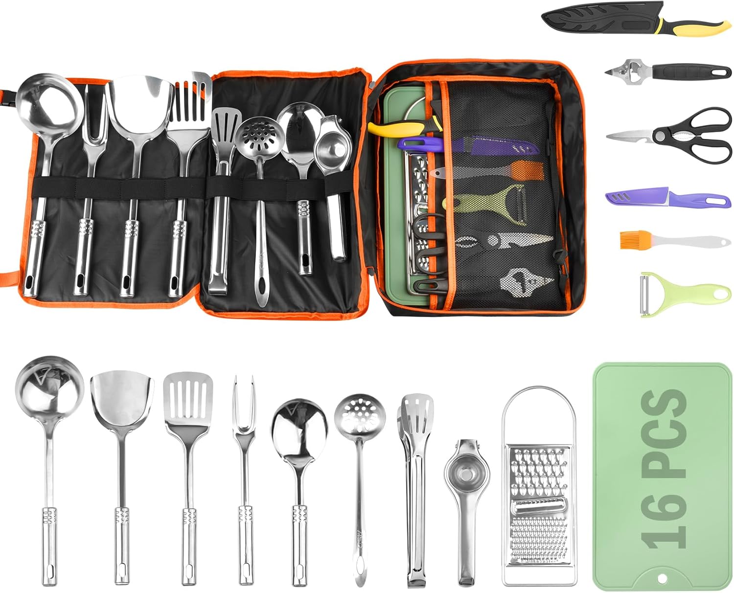 Amazon.com : GAIALOOP Camping Cooking Utensil Set 16 PCS Camp Kitchen ...