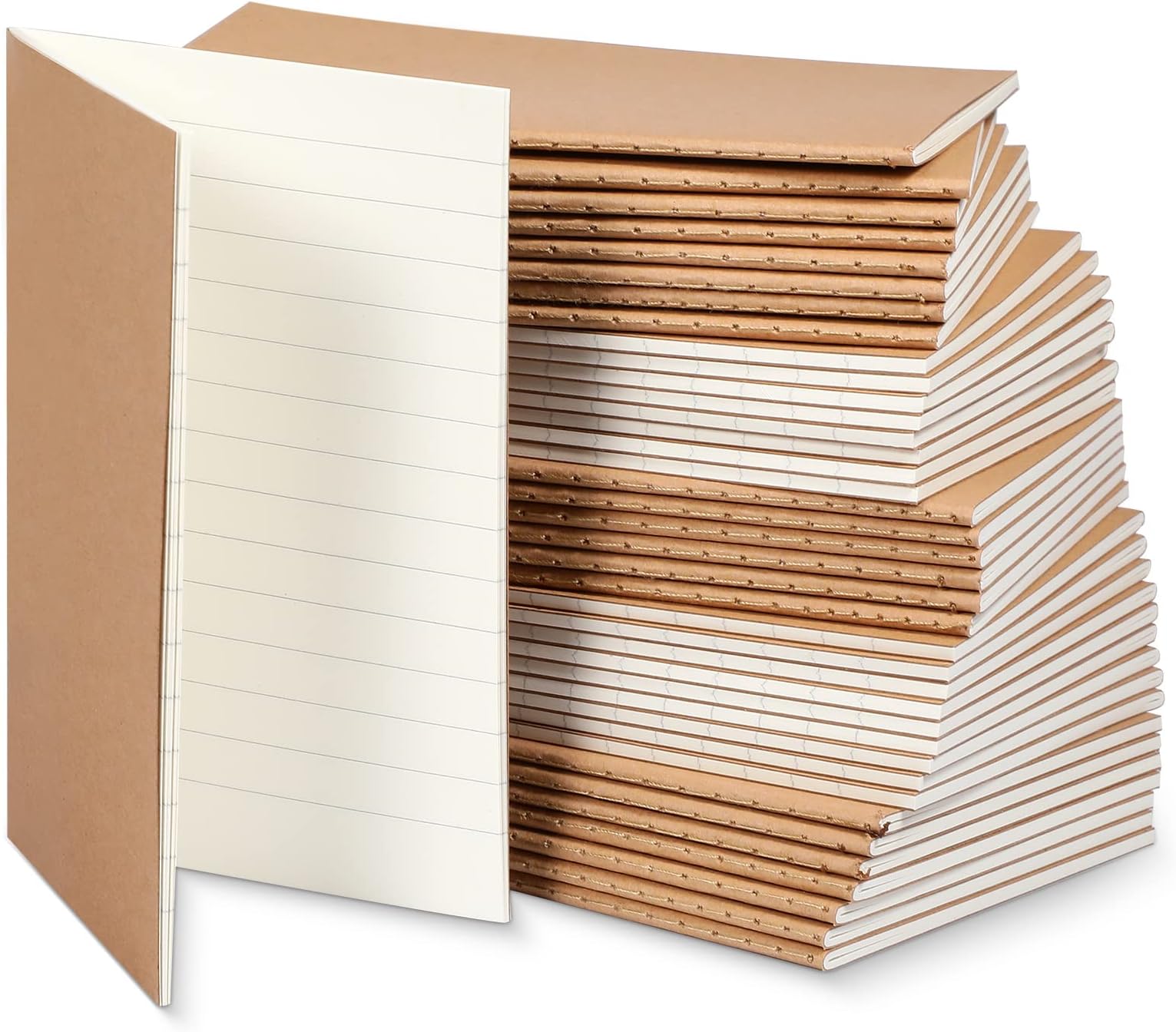 Amazon.com : 24 Pack Pocket Notebooks Journal Notebooks Small Brown ...