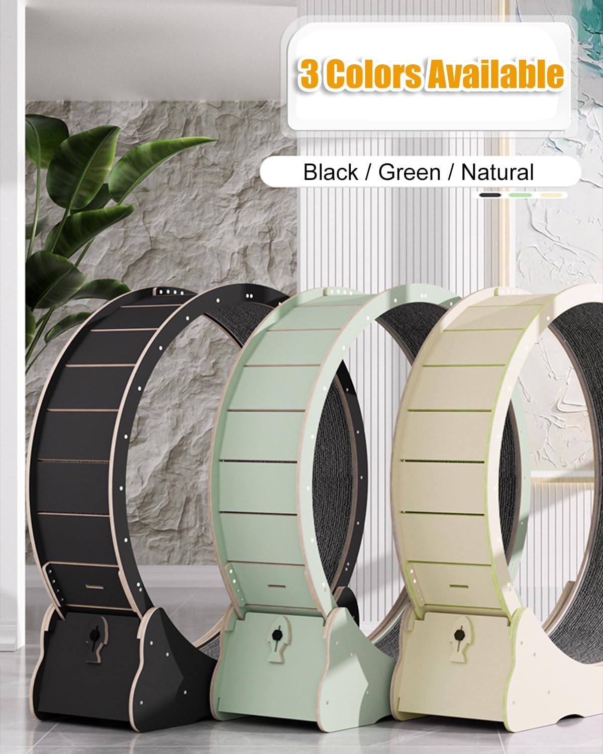 Snapklik.com : Large Cat Exercise Wheel 40 Inch - Black Solid Wood Cat ...