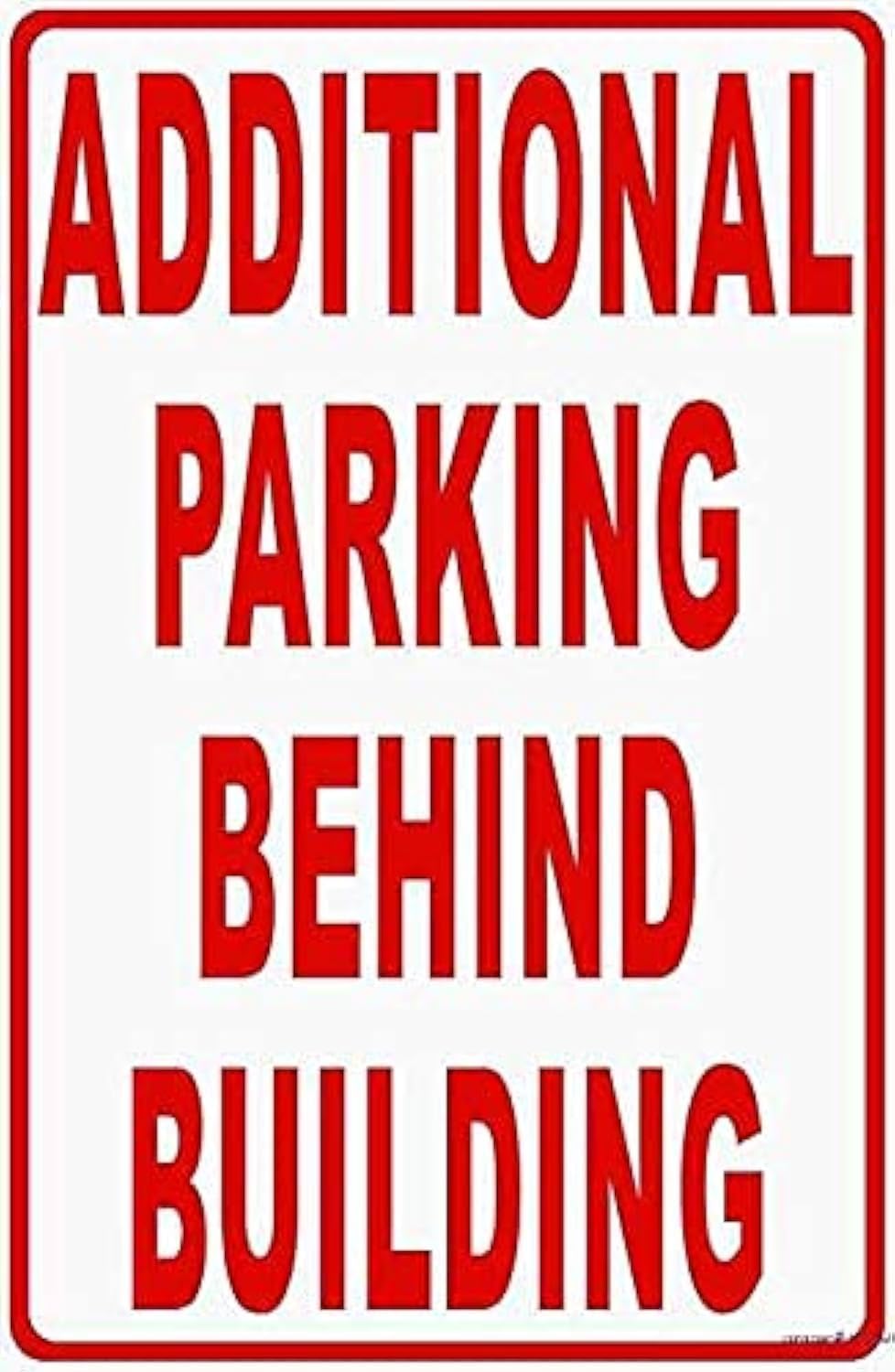 Amazon.com : Customer Parking in Rear Sign. 12x18 Metal. Customers Park ...