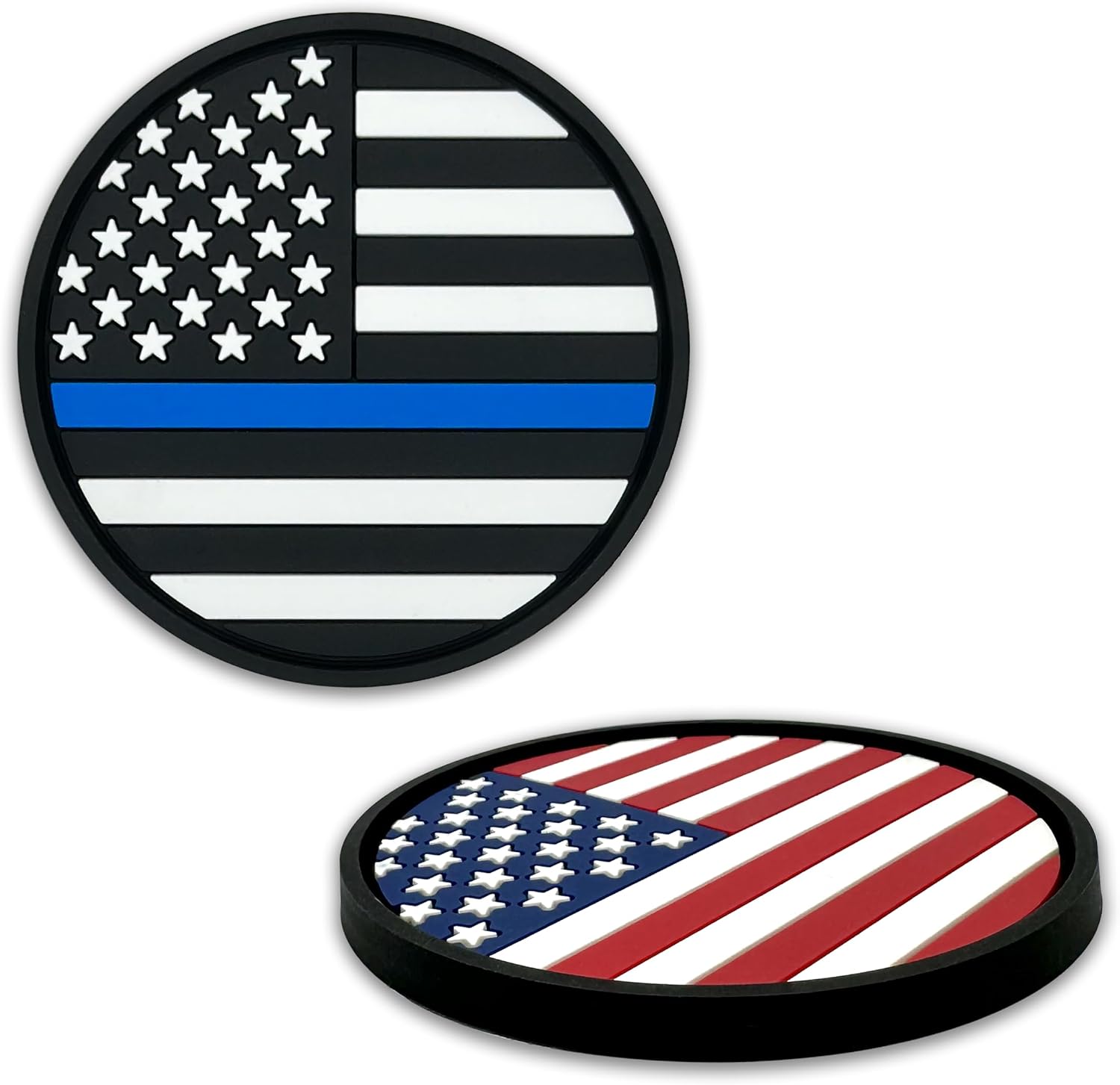Amazon.com | NJECT Police Thin Blue Line & American Flag Automotive 3D ...