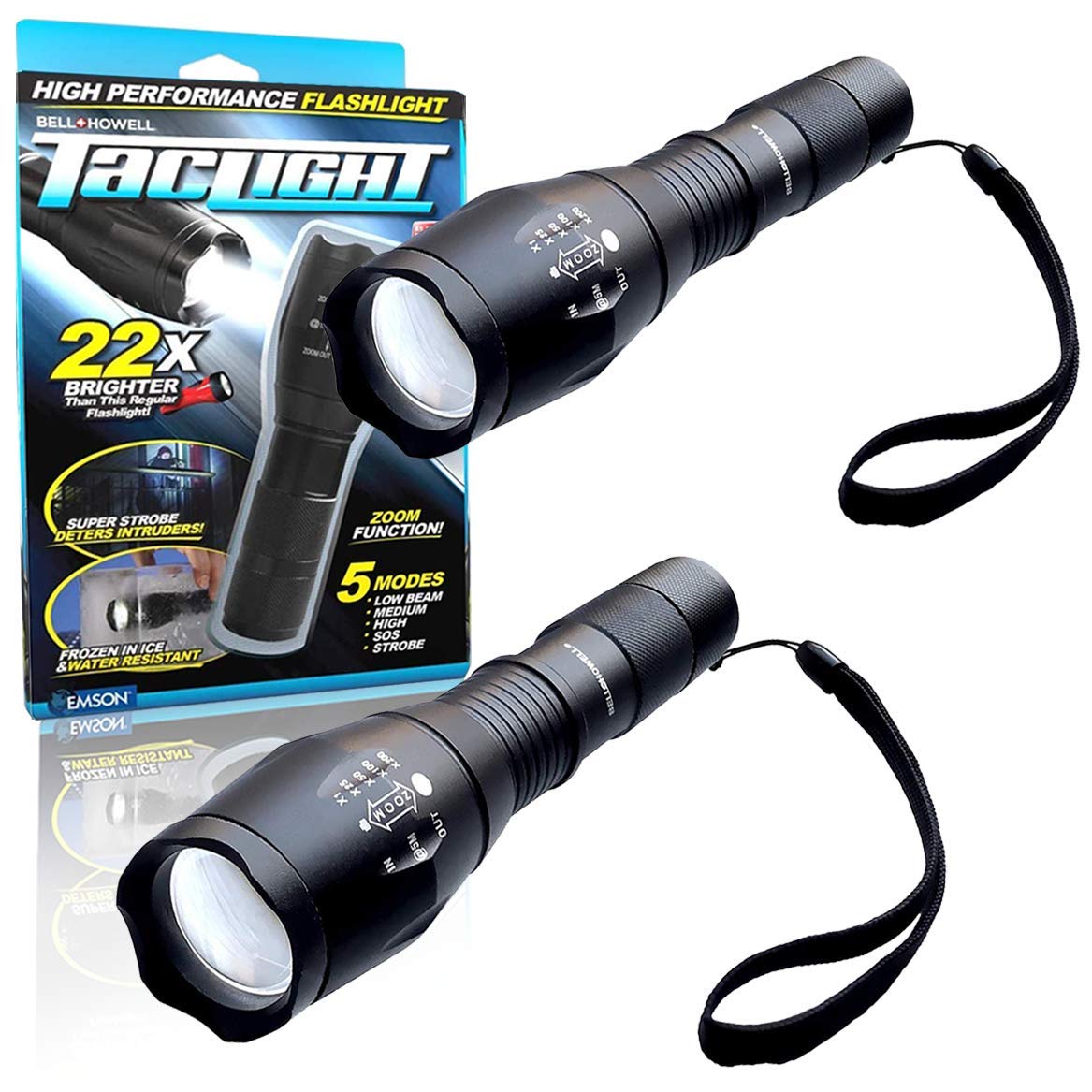 Bell + Howell 1176 Taclight High-Powered Tactical Flashlight with 5 ...