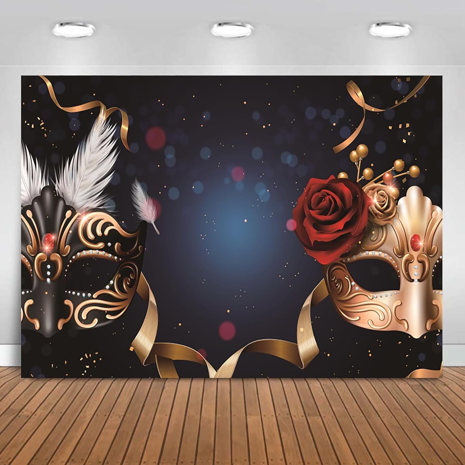 Amazon.com : Caheansi 10x8 ft Mardi Gras Backdrop Masquerade Carnival ...
