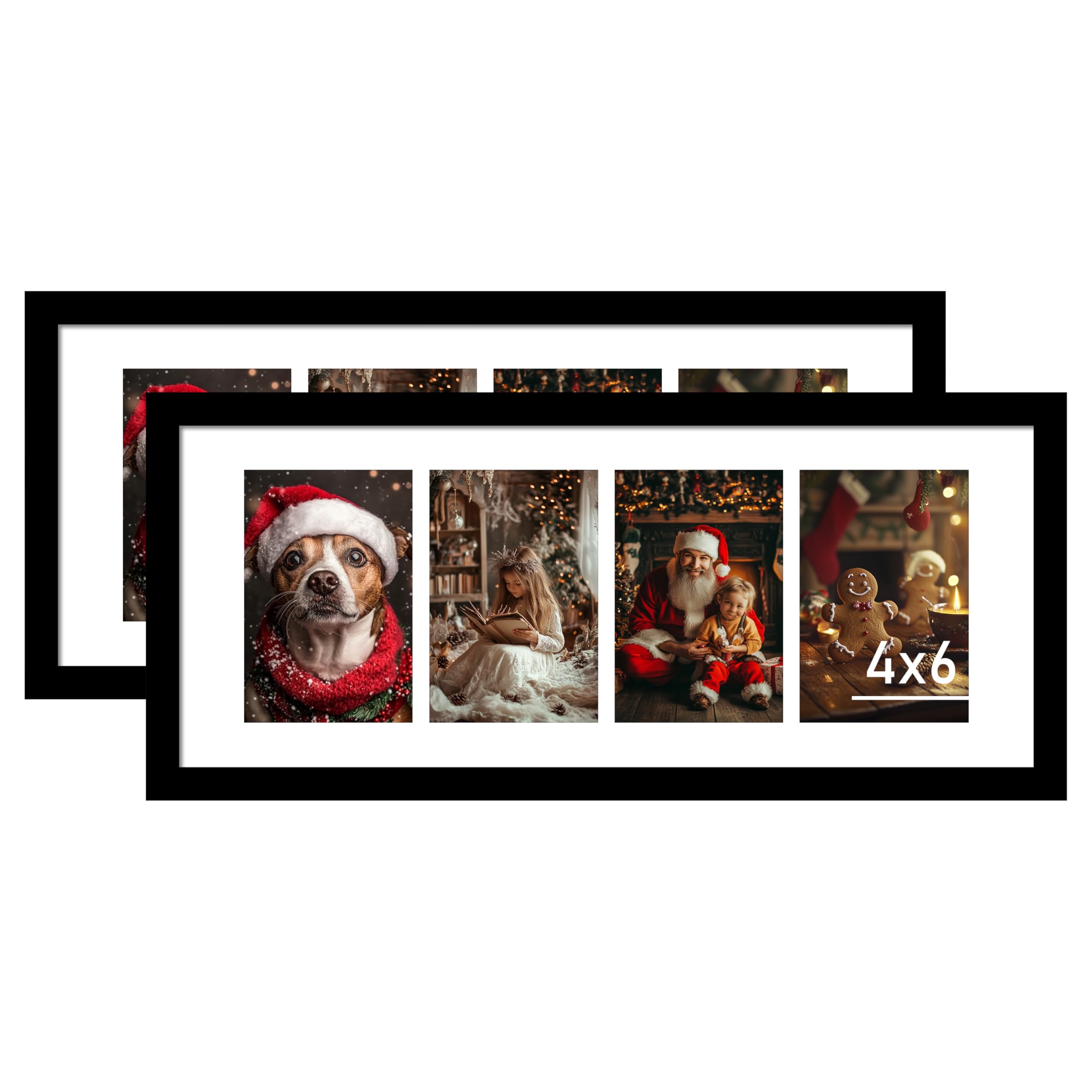 Amazon.com - VIOLABBEY 8x20 Collage Picture Frame 2pack,Fits Four 4x6 ...