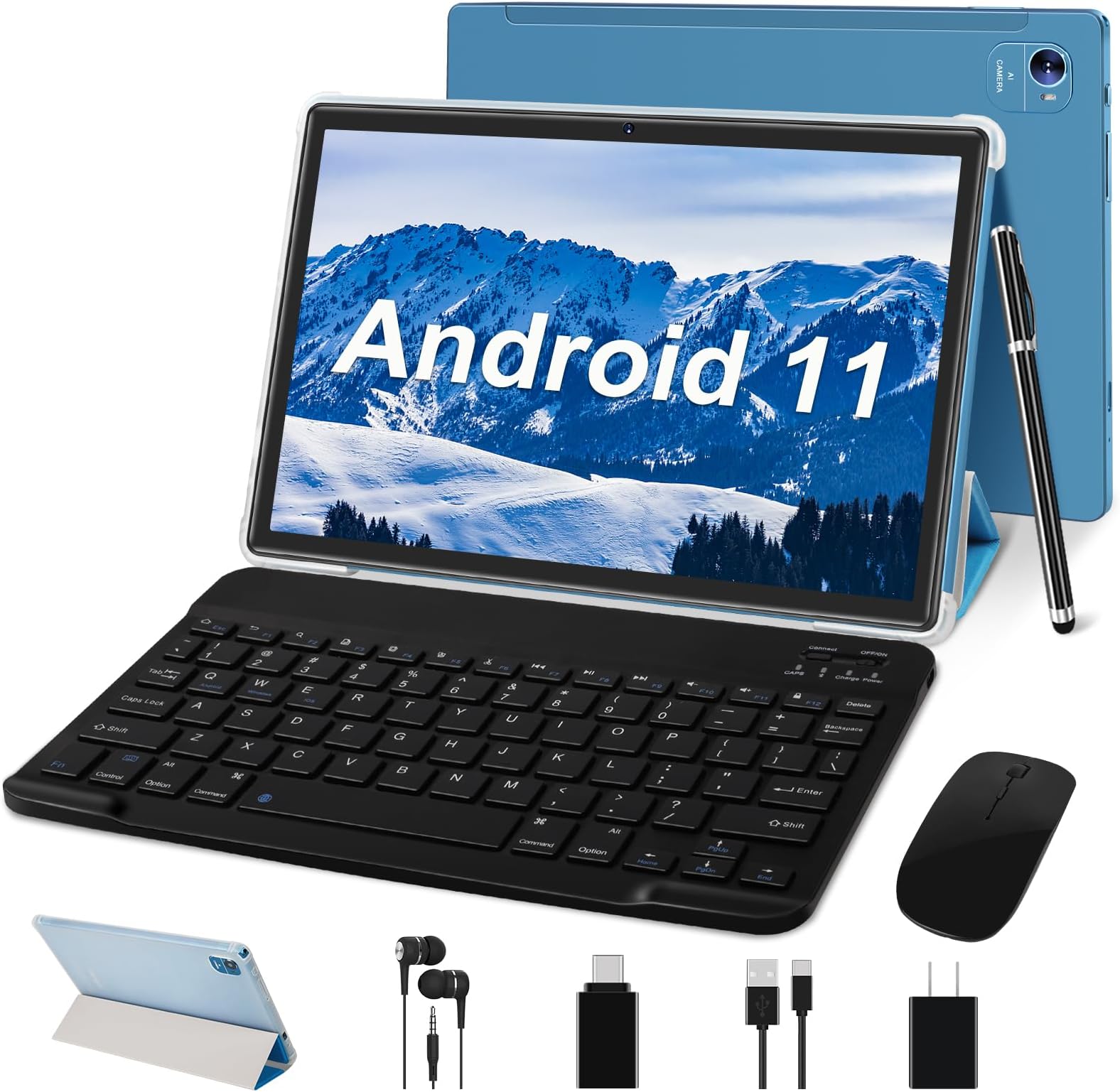 Amazon.com : Oangcc 10.1" Android 11 Tablet, 2 in 1 Tablet 4GB RAM 64GB ...