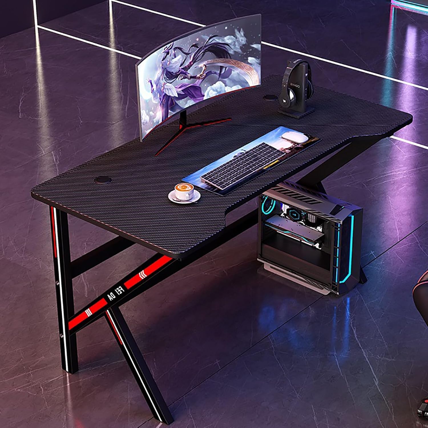 Amazon.com: XTRYBHD Gaming Desk, PC Table, Home Office Desk, Extra ...