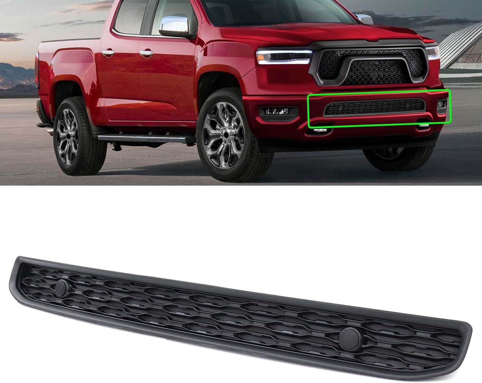 Amazon.com: KaiWell Front Bumper Lower Grille Fit for Dodge RAM 1500 ...