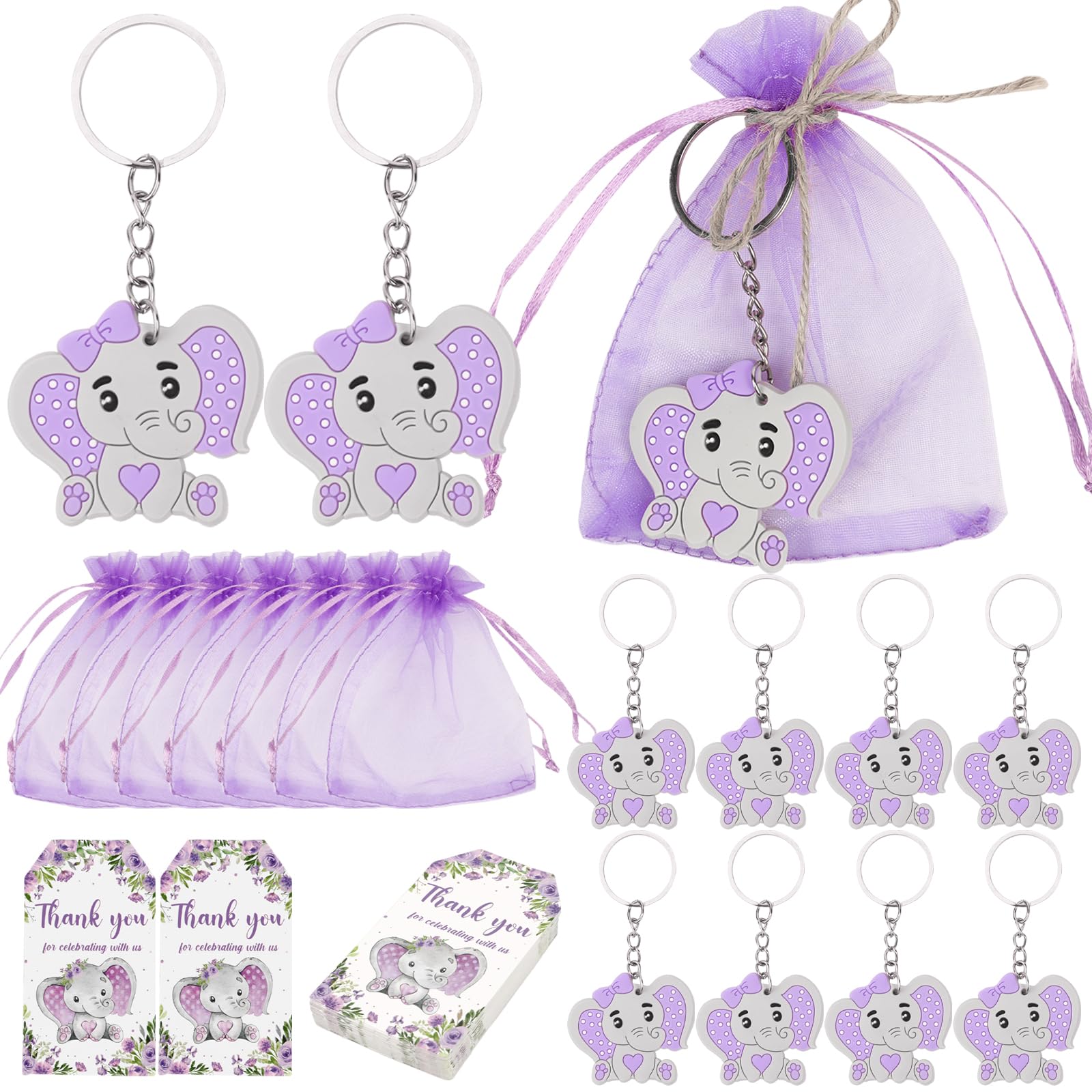 Amazon.com: Serencatcher Elephant Baby Shower Decorations, 90Pcs ...