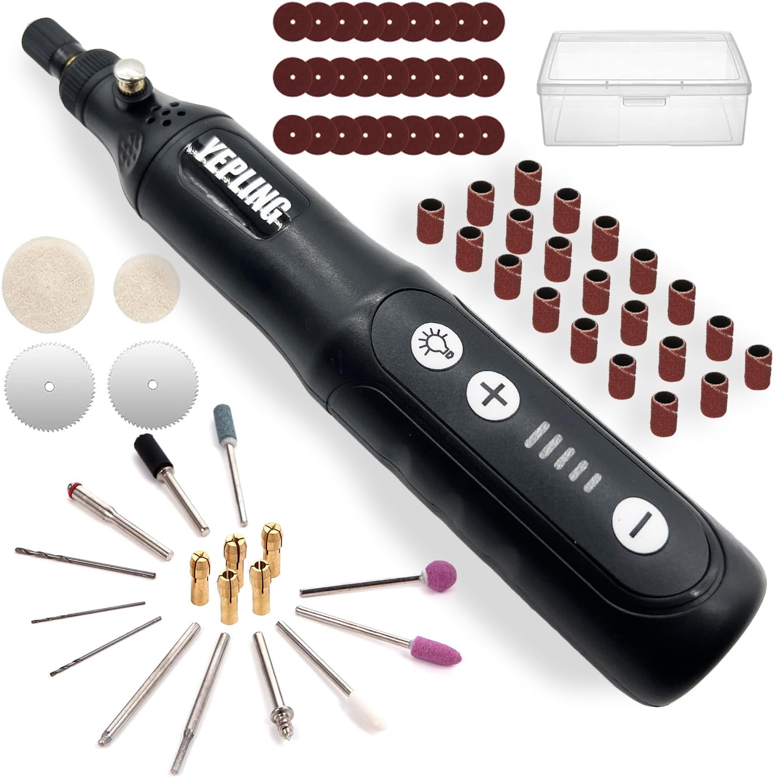 YEPLING Cordless Rotary Tool, 3.7V Li-ion Electric DIY Mini Grinder Kit ...