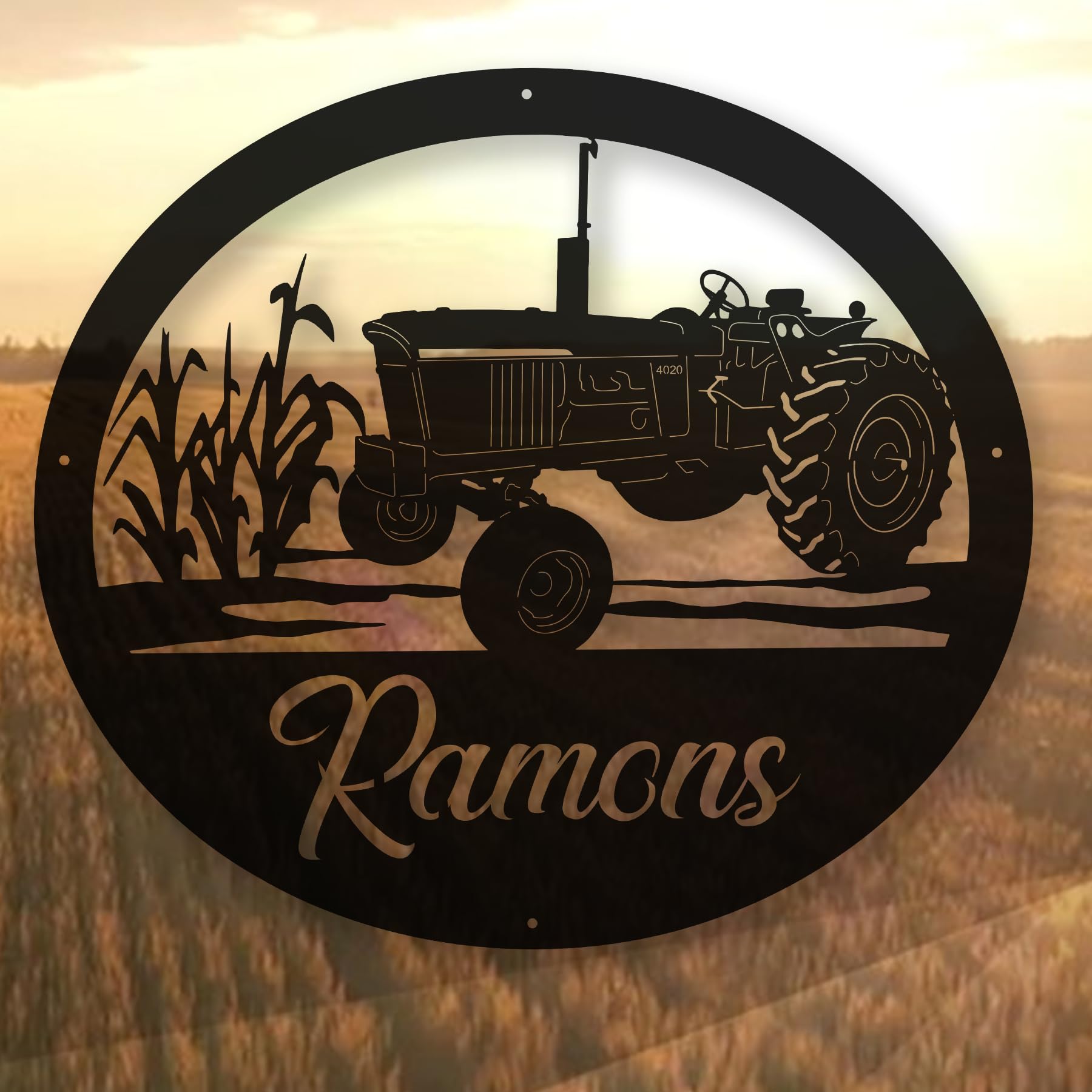 Amazon.com: Tractor Sign- Customized Farm Sign,Trator Metal Barn Sign ...