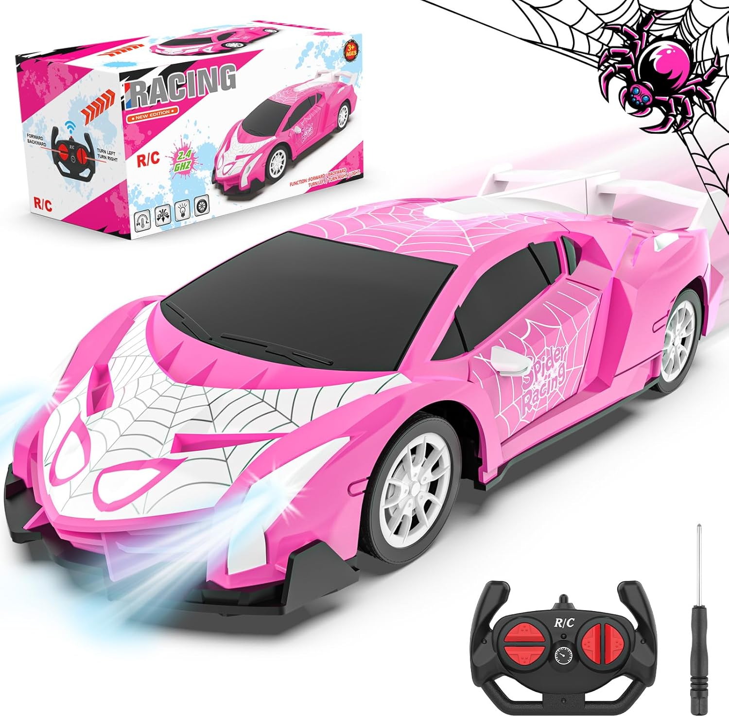 Amazon.com: SKBOSRJIA Pink Remote Control Car for Girls and Boys 4-12 ...