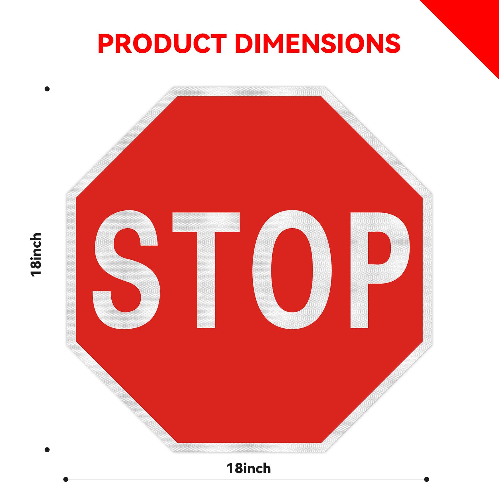 White Octagon Stop Sign Stop Sign Large Metal Red And White