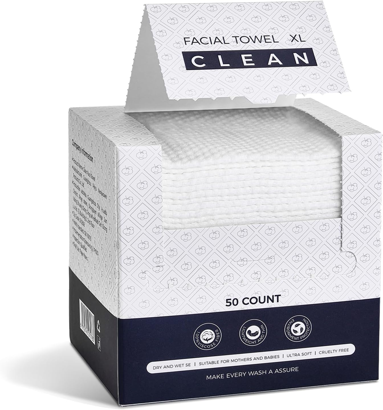 Amazon.com: Disposable Face Towels, Viscose Biodegradable Large Dry ...