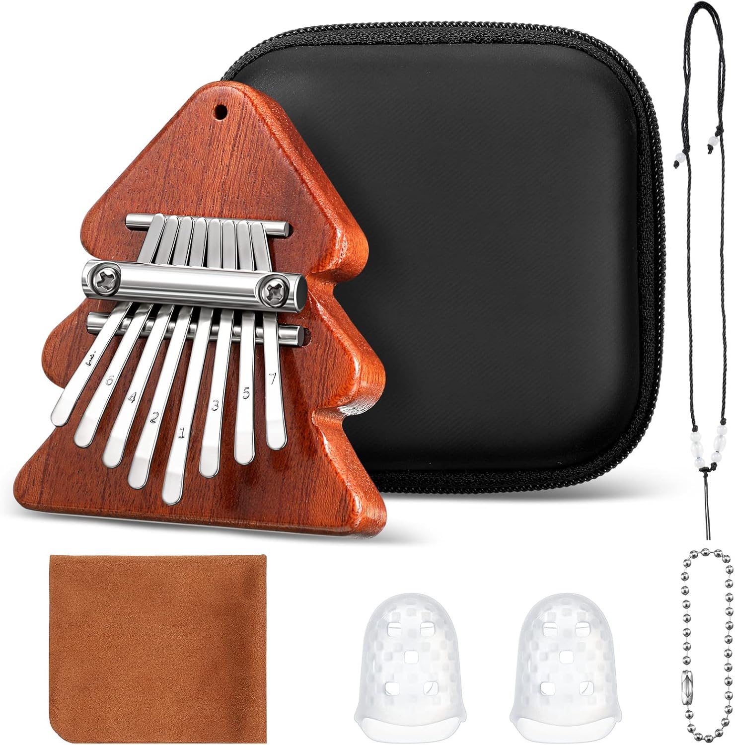 Amazon.com: 7 Pieces 8 Keys Mini Kalimba Piano Set, Mini Finger Thumb ...