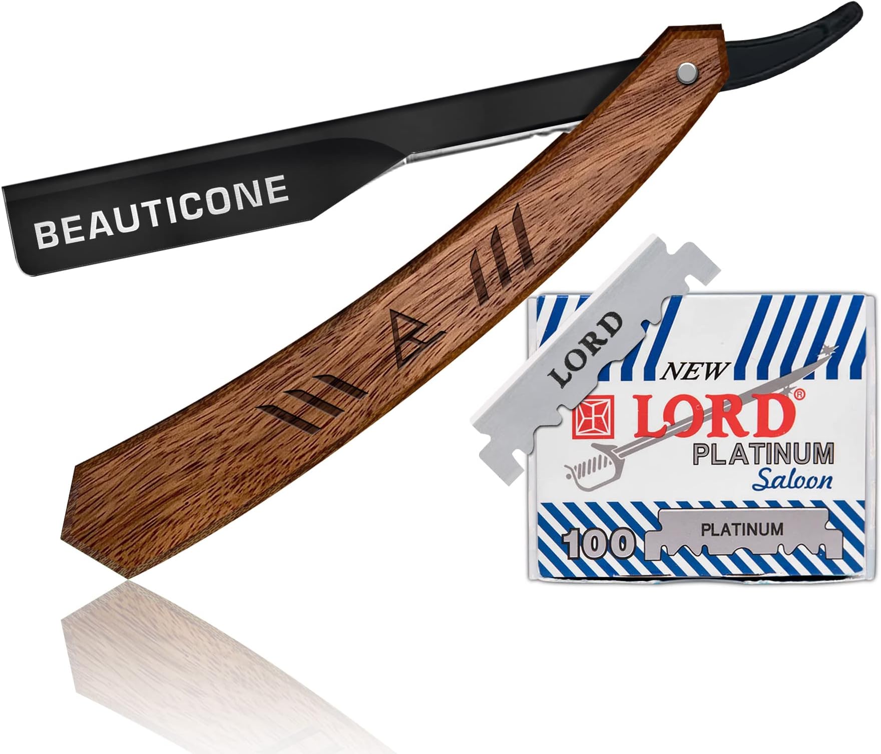 Amazon.com: BEAUTICONE Straight Razor for Men, Professional Barber ...