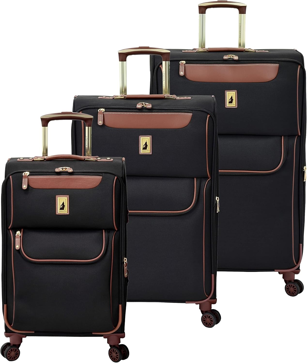 Amazon.com | London Fog Westminster 3 Piece Set, Black | Luggage Sets
