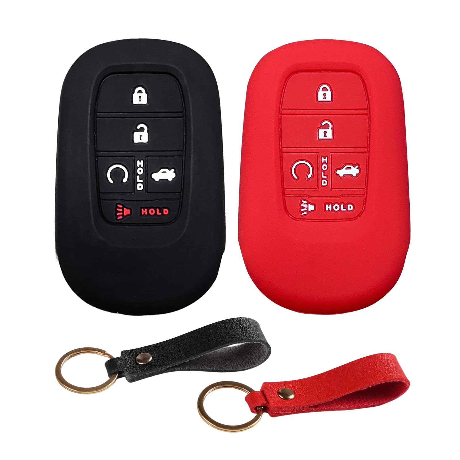 Amazon.com: Kewucn Silicone Rubber Key Fob Cover, 5 Buttons Keyless ...