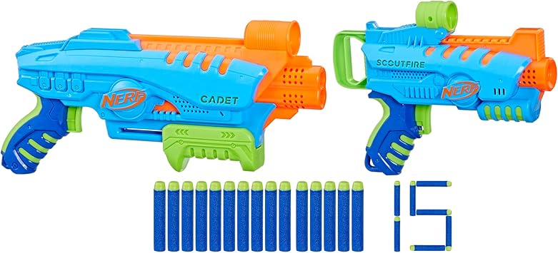 Amazon.com: NERF Elite Junior Ultimate Starter Set, 2 Easy Play ...