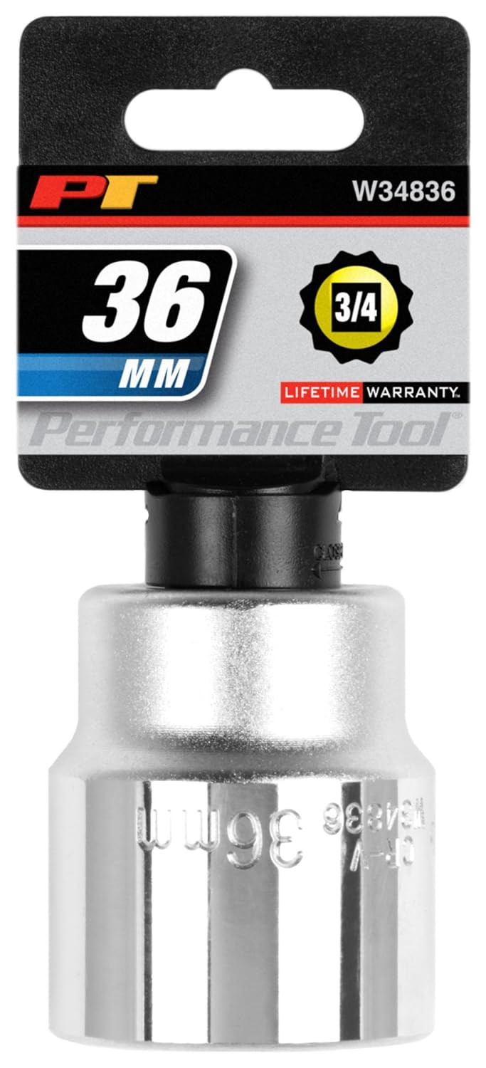 Performance Tool (W34836) 3/4" Drive 12-Point Standard Socket 36mm 12pt ...