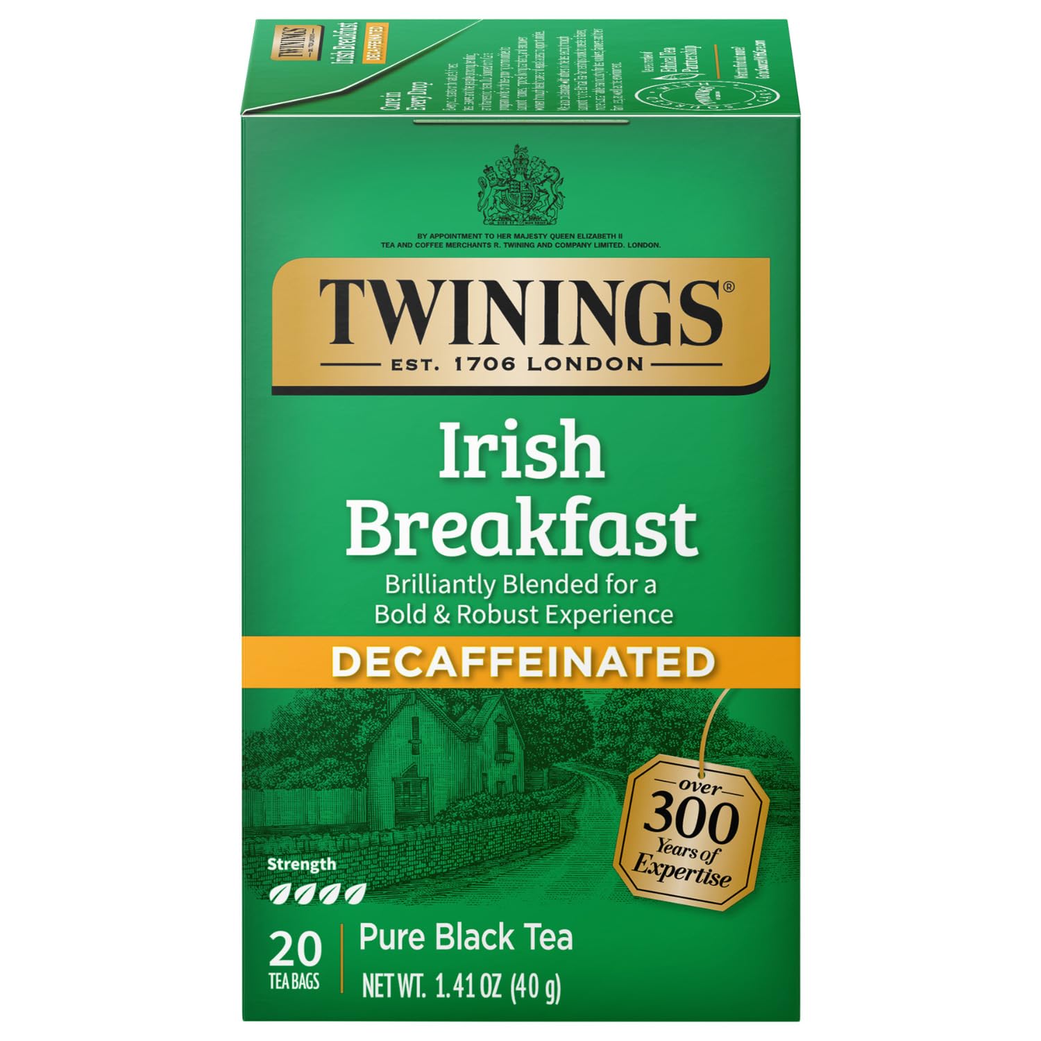 Amazon.com : Twinings Irish Breakfast Tea, Decaf Tea Bags, Strong and ...