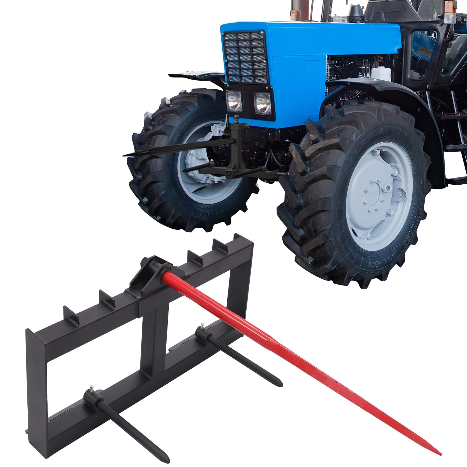 Snapklik.com : 17.5" Hay Bale Spear Stabilizer Attachment, Heavy Duty ...