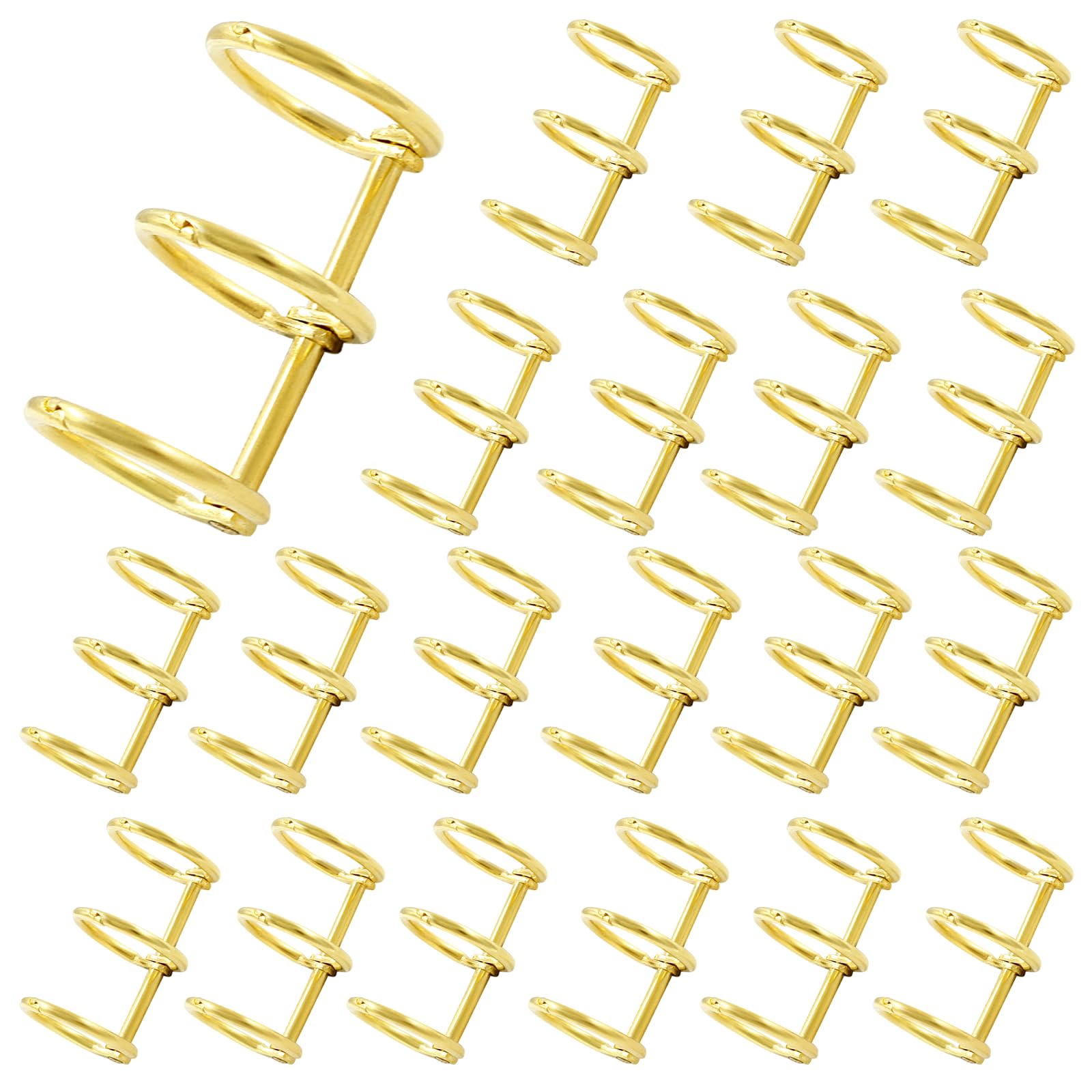 Amazon.com : Bonsicoky 20 Pcs 3 Rings Metal Loose Leaf Binders Snap ...