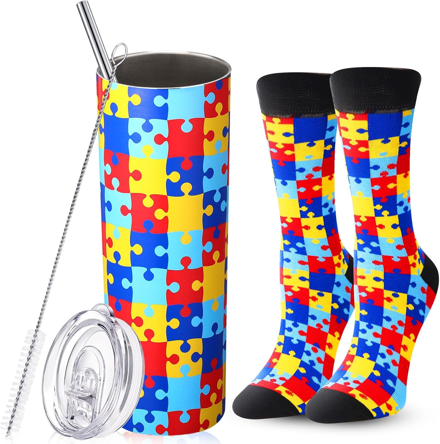 Amazon.com | Mumufy 2 Pcs Autism Awareness Accessories Gifts for ...