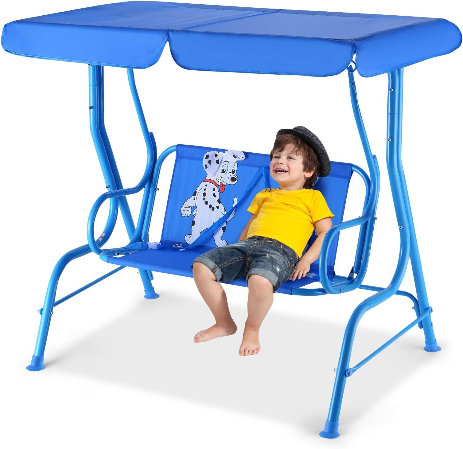 Amazon.com: Outsunny Kids Porch Swing, Outdoor 2-Seat Children Patio ...