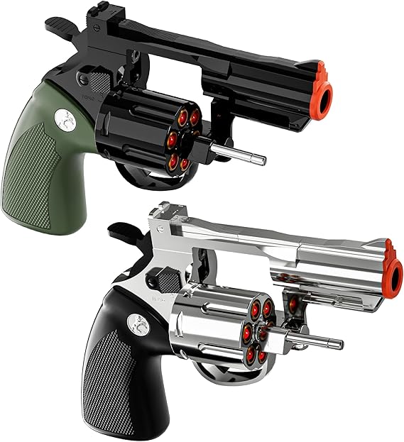 Amazon.com: Kids Toy Revolver Gun Eva Soft Bullets with Holster : Toys ...