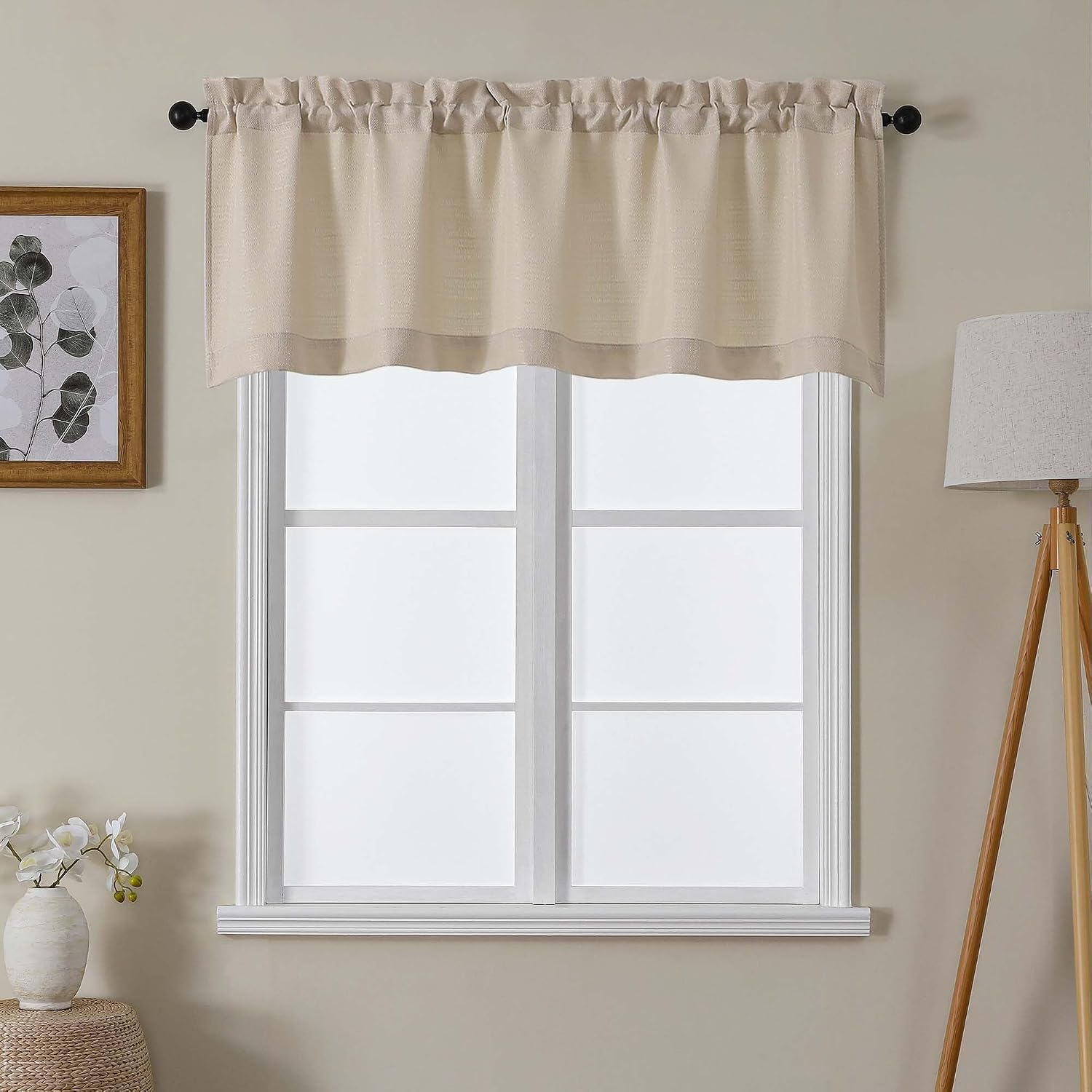 Amazon.com: Lecloud Valance for Window Curtains 20 Inch Length, Privacy ...