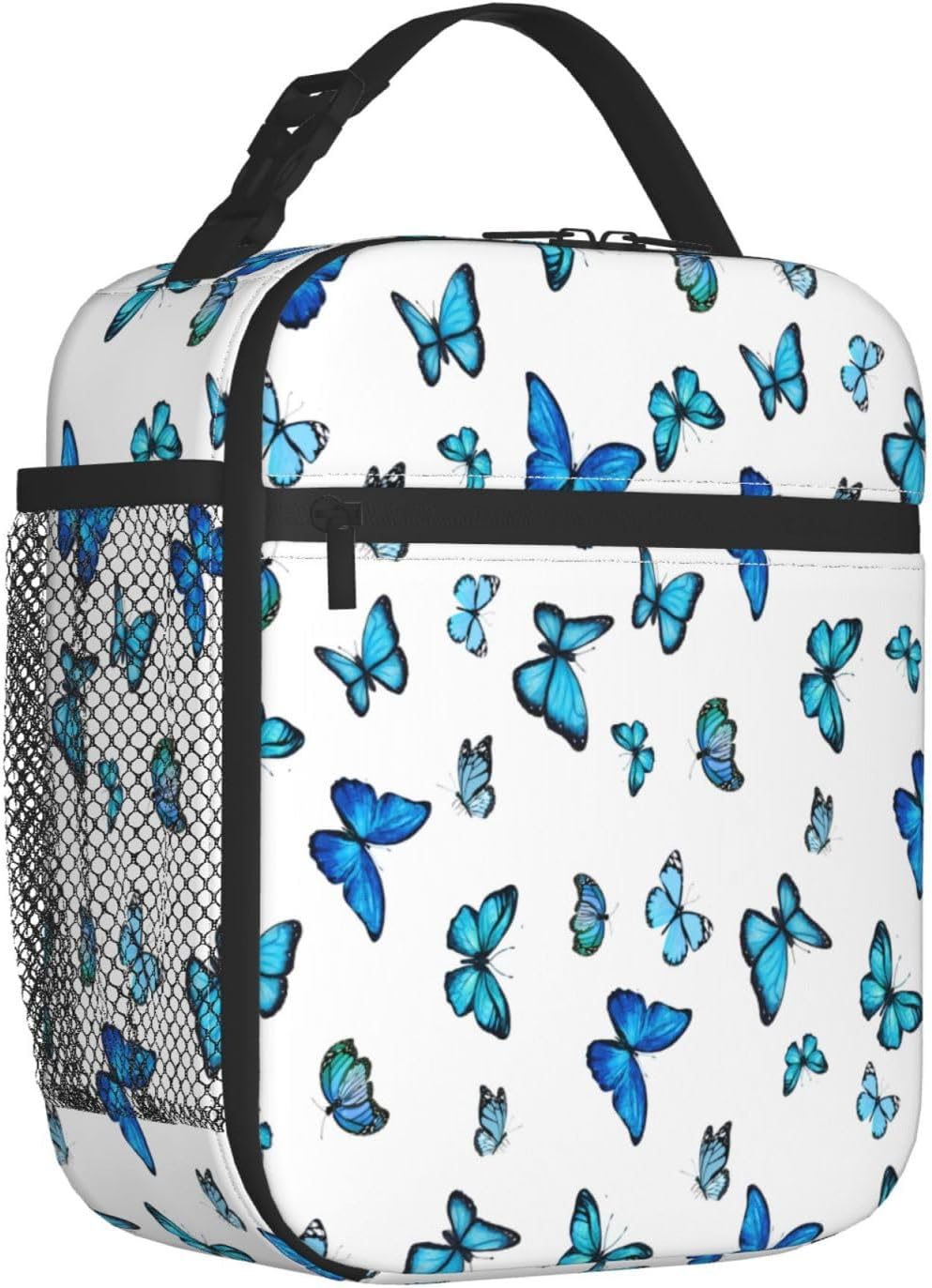 Amazon.com: MVYNUL Blue Butterfly Lunch Box Portable Shoulder Bag ...
