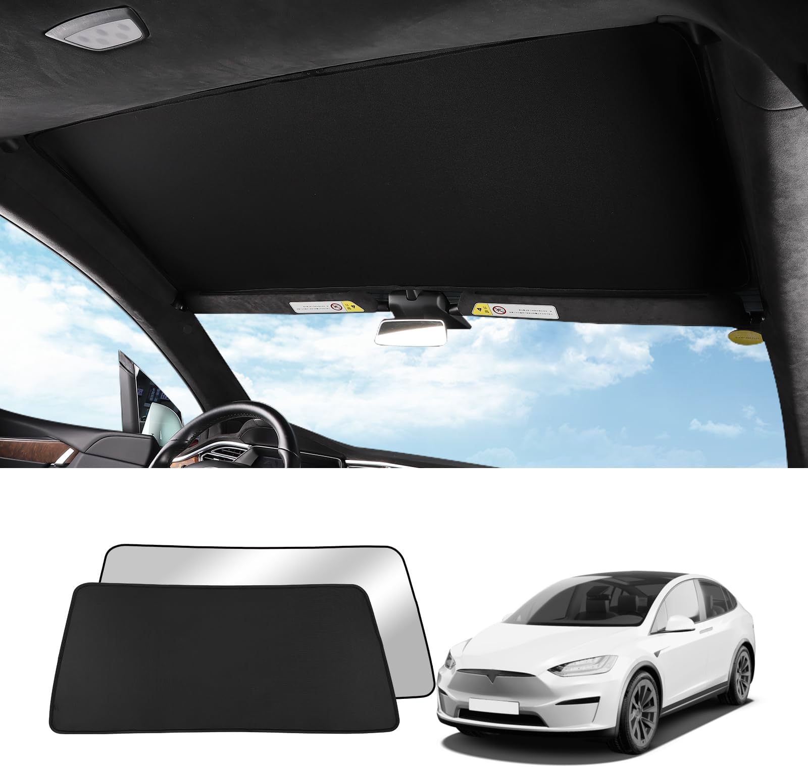 Amazon.com: LUCKEASY Front Shading Net for Tesla Model X 2019-2024 ...