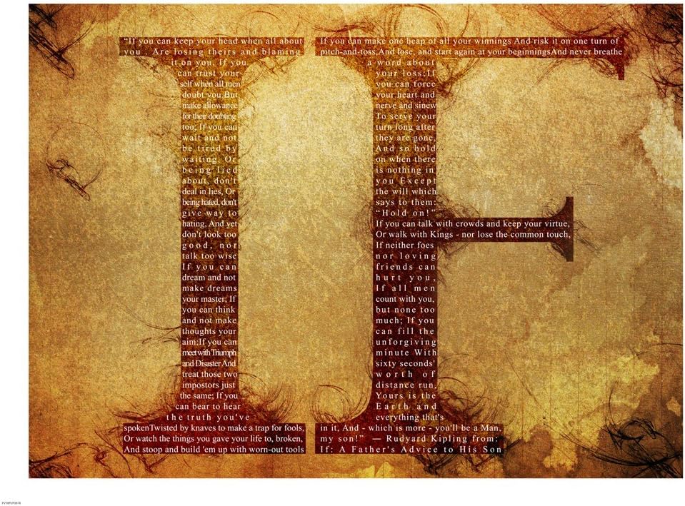 Amazon.com: If Quote by Rudyard Kipling Poster Print by Rudyard Kipling ...