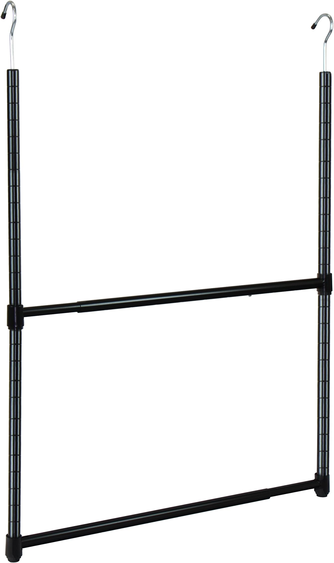Amazon.com: Simple Houseware Adjustable Closet Hanging Rod, Black ...