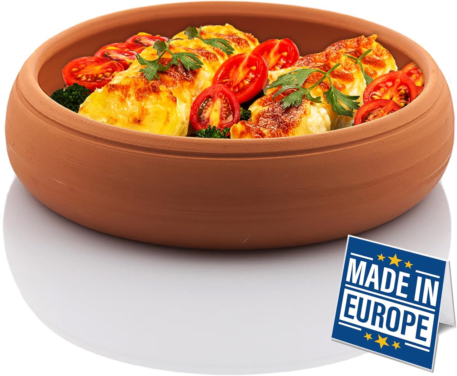 Crystalia Clay Pot for Cooking, Handmade Terracotta Cookware, Unglazed ...