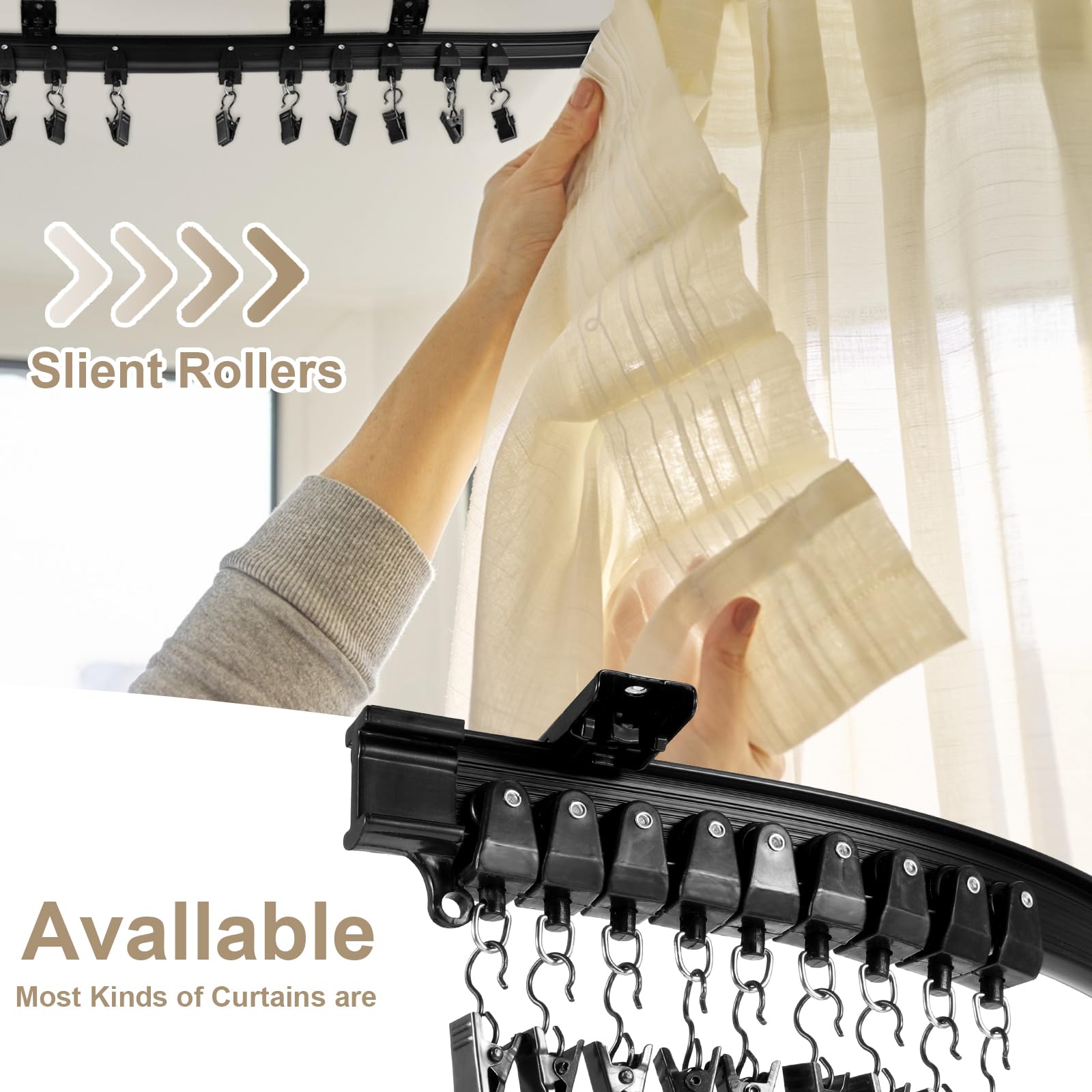 Snapklik.com : Ceiling Curtain Track, Flexible Bendable Curtain Track ...