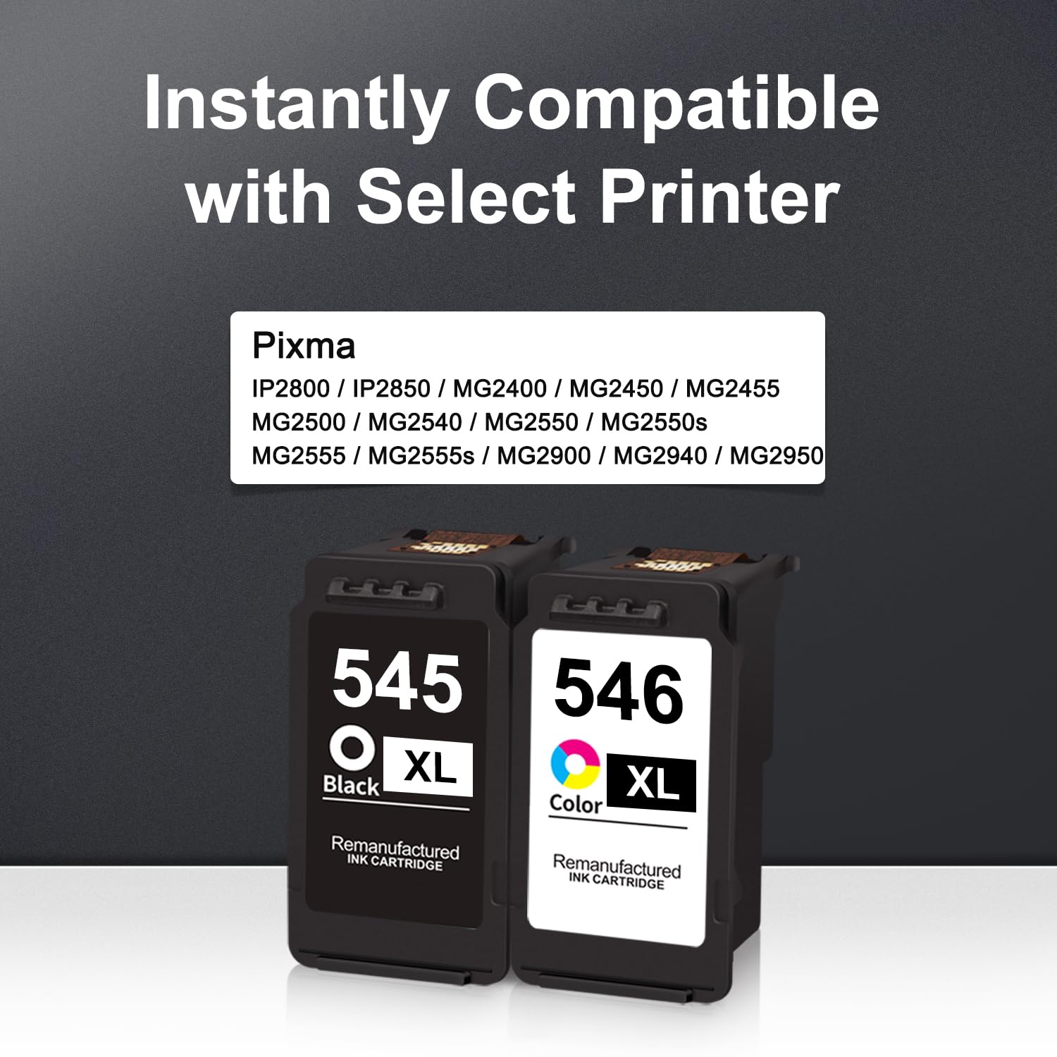 PG-545XL/CL-546XL Ink Cartridge Replacement for Canon 545 546 Combo ...