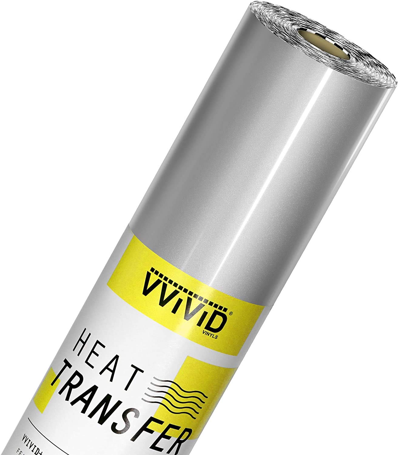 VVIVID+ Premium Silver Heat Transfer Vinyl Decal Film 12" x 3ft Roll ...